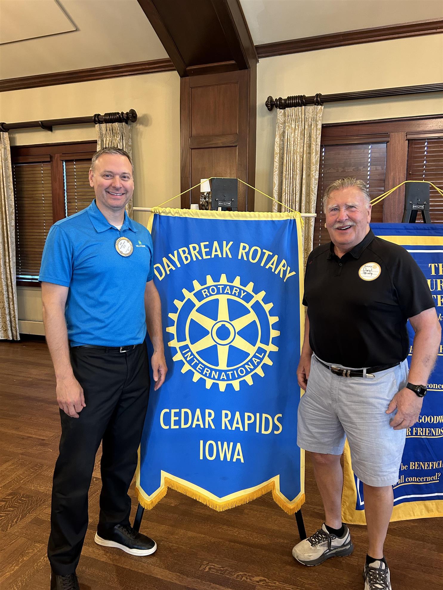 Darryl Spivey visits Daybreak | Rotary Club of Cedar Rapids-Daybreak